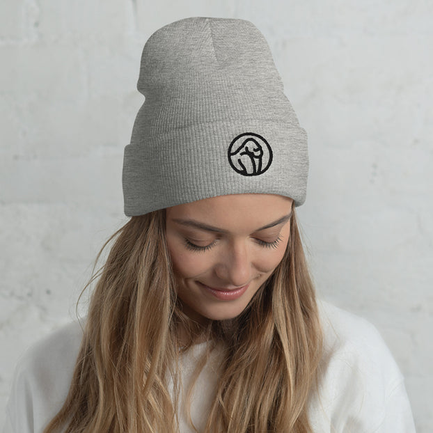 Soulful Silverback Cuffed Beanie, Embroidered Winter Stocking Hat, Uni ...